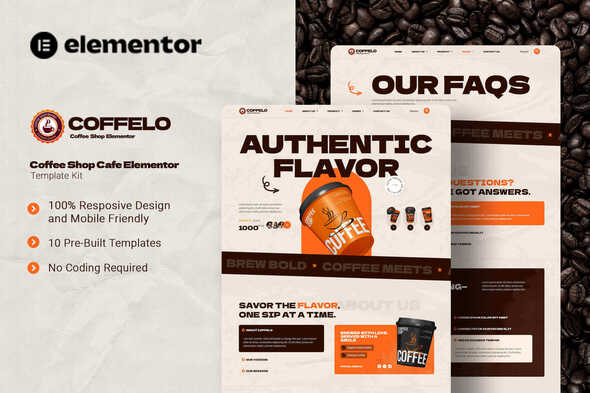 Download Coffelo – Coffee Shop Cafe Elementor Template Kit version 1.0.0