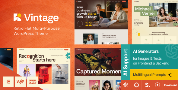 Télécharger Vintage – Retro Flat Multi-Purpose WordPress Theme version 1.0.0