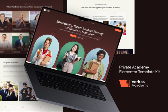 Télécharger Veritas – Private Academy Elementor Template Kit version 1.0.0